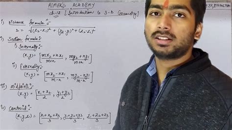 Class 11th Maths Chapter 12 Introduction To 3 D Geometry Intro Youtube
