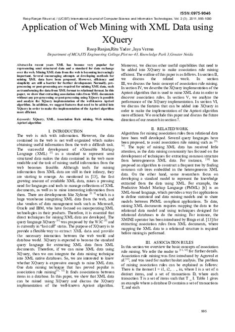 Application Of Web Mining With Xml Data Using Xquery