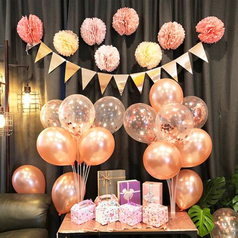 Rose Gold Party Decorations Etsy