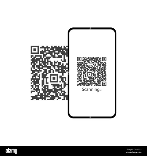 QR Code Scanner Line Design Single Isolated Icon Stock Vector Image