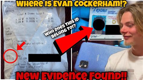 Breaking New Evidence Found In Evan Cockerham Case Receipt From 12
