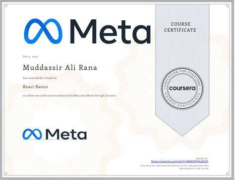 Muddassir Ali Rana On Linkedin Reactjs Certificationmilestone Codingjourney Webdevelopment