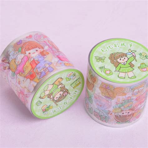 قیمت و خرید چسب نواری مدل واشی طرح فانتزی دخترانه عرض 4 سانتیمتر بسته 2