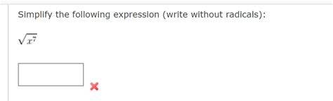 Solved Simplify The Following Expression Write Without Chegg