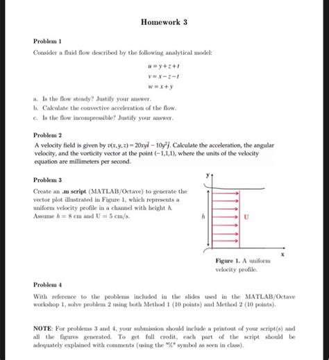 Solved Homework Problem Consider A Fluid Flow Described Chegg