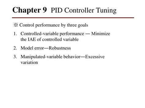 PPT Chapter 9 PID Controller Tuning PowerPoint Presentation Free Download ID 5373249