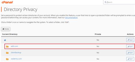 How To Setup Directory Privacy In CPanel Panel Eukhost