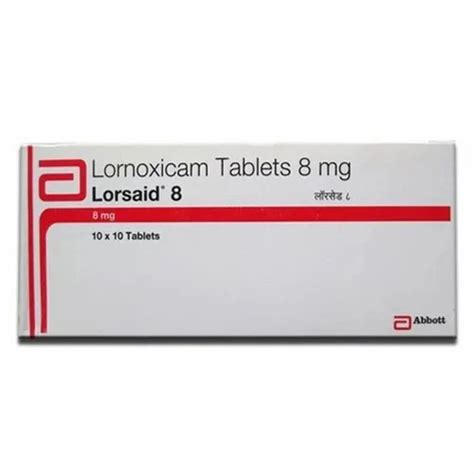 8 Mg Lornoxicam Tablets At ₹ 144 Box Lornoxicam Tablets In Pune Id 2851211692512
