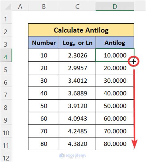 How To Calculate Antilog In Excel With 3 Criteria Exceldemy