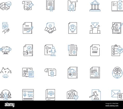 Finance Department Line Icons Collection Budgeting Forecasting