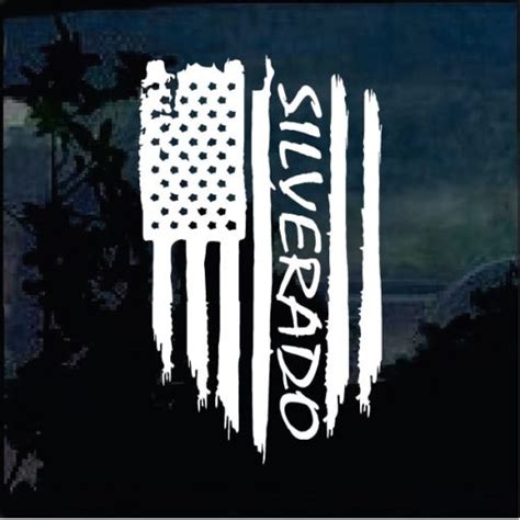 Chevy Silverado Weathered Flag Decal Sticker Custom Sticker Shop Reviews On Judgeme
