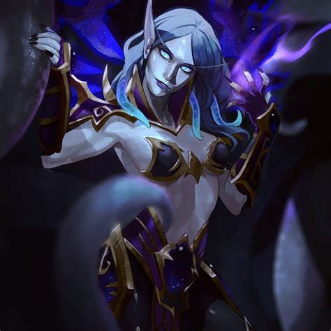 Elune Adore Artstation By Pavel Drokin Void Elf Fanart Wow Void Elf