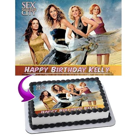 Sugarmelicious Sex And The City Edible Cake Topper Personalized 1 4