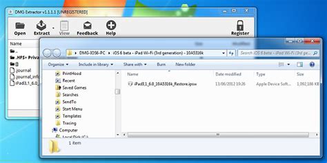 How To Extract IPSW Files From An IOS Beta DMG On Windows
