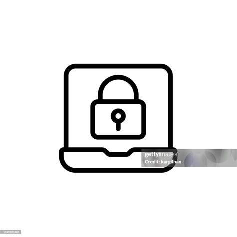 Laptop Password Editable Stroke Line Icon High Res Vector Graphic Getty Images