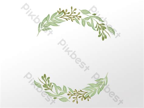 손으로 그린 청첩장 식물 테두리 그림 일러스트 Png Psd 무료 다운로드 Pikbest