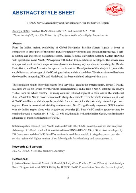 Pdf Irnss Navic Availability And Performance Over The Service Region