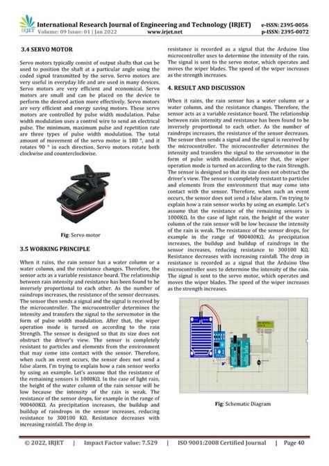 Automatic Rain Sensing Wipers Using Arduino Pdf