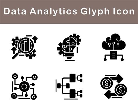 Data Analytics Vector Icon Set 20268443 Vector Art At Vecteezy
