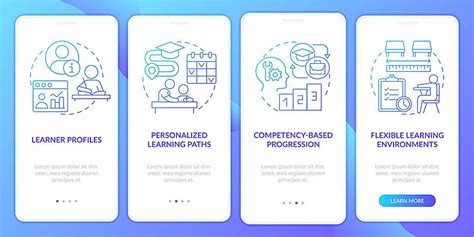 Personalized Learning Blue Onboarding Mobile App Screen Screen User