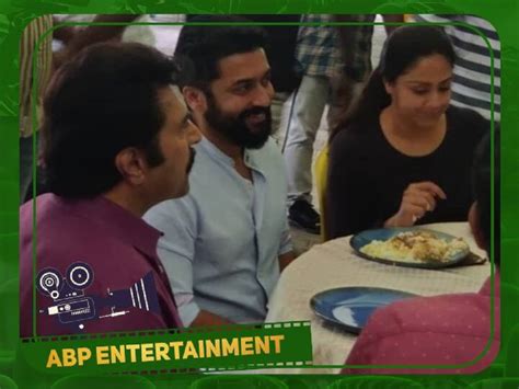 Suriya Visits The Set Of Jyotika Mammootty Kaathal Suriya Visit Kaadhal Shooting Spot