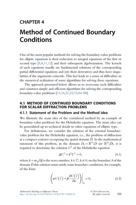 Pdf Method Of Continued Boundary Conditions