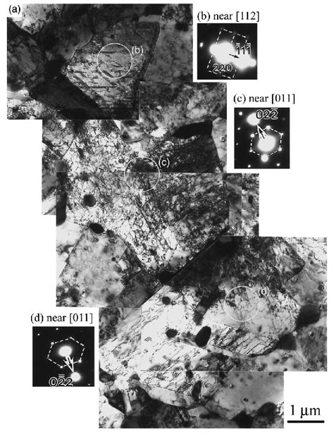 Bright Field Image Of The Dislocation Structure In The Region A For A