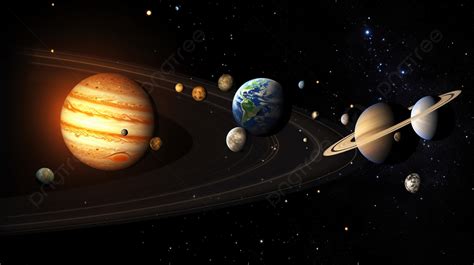 태양계에 표시된 행성을 보여주는 이미지 우주와 행성의 그림 배경 일러스트 및 사진 무료 다운로드 Pngtree