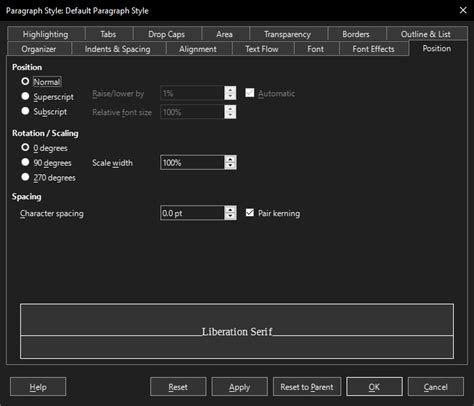 Write Modify Paragraph Position — Ooo Development Tools 0 50 0 Documentation