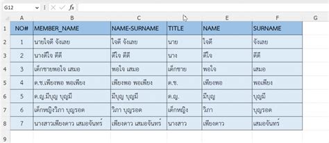 วิธีการแยกคำนำหน้าชื่อ ชื่อและนามสกุล ที่รวมอยู่ในช่องเดียวกันใน Microsoft Excel Cop Psu It Blog