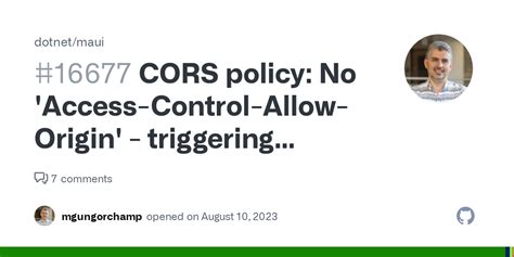 Cors Policy No Access Control Allow Origin Triggering Application Crash · Issue 16677