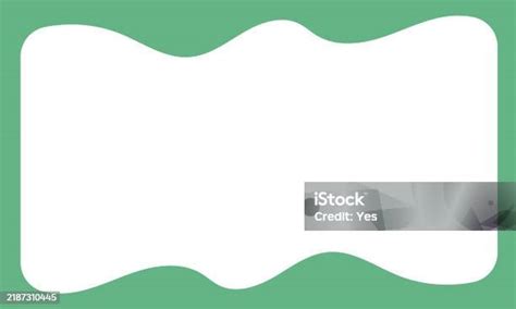 녹색 가리비 사각형 테두리 빈 텍스트 상자 파도 지그재그 프레임 벡터 일러스트 레이 션 가리비에 대한 스톡 벡터 아트 및 기타 이미지 Istock