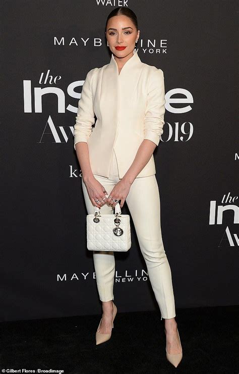 Olivia Culpo Wears A Sleek Cream Colored Suit To The Instyle Awards