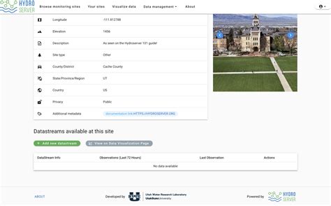 Creating Your First Datastream Hydroserver