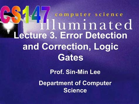 Ppt Lecture 3 Error Detection And Correction Logic Gates Powerpoint Presentation Id867194