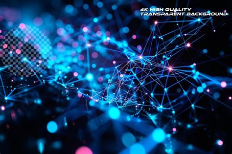 Premium Psd Holographic Coding Structure Network Of Nodes On