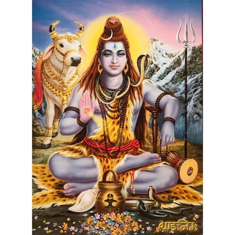 รูปภาพมงคลพระศิวะเทพ บูชา เสริมฮวงจุ้ย ภาพแต่งบ้าน รูปภาพติดผนัง ขนาดภาพ 15x21นิ้ว หรือ 38cm