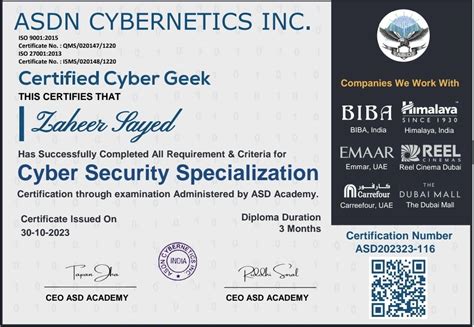 Zaheer Sayed On Linkedin Cybersecurity Cybersecurityjourney Cybersecuritycertification…