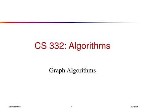 Ppt Cs 332 Algorithms Powerpoint Presentation Free Download Id883252