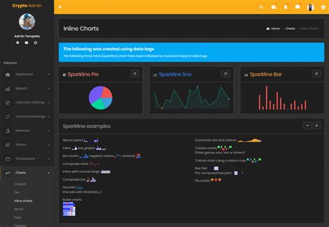 Dark Bootstrap Crypto Dashboard With Crypto UI Kit