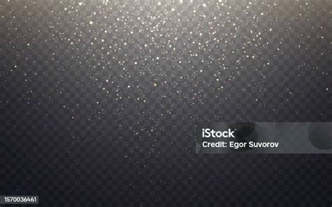 골드 글리터 밝은 떨어지는 입자 고급 색종이 효과 빛나는 노란 먼지 추상적인 마법의 흔적 크리스마스 배경입니다 판타지 글리터 포스터 벡터 그림 배경 주제에 대한 스톡 벡터