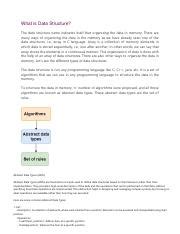 Understanding Data Structures Types And Operations Explained Course Hero