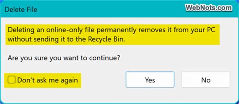 How To Enable Or Disable Delete Confirmation In Windows 11 Webnots