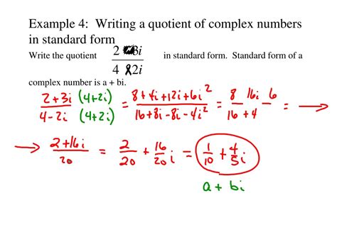 ppt exploring complex numbers addition subtraction multiplication