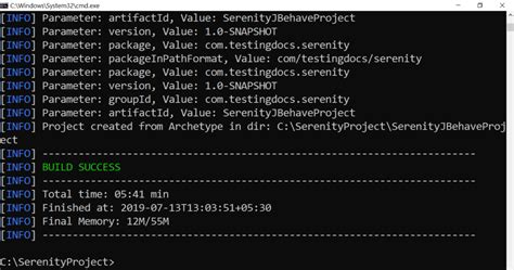 Serenity JBehave Project From Command Line TestingDocs
