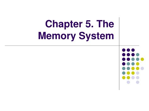 PPT Chapter The Memory System PowerPoint Presentation Free Download ID