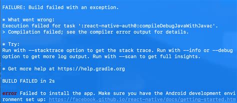 Execution Failed For Task React Native Auth Compiledebugjavawithjavac Issue Auth