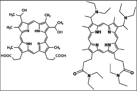 Chemical Structure Of Hematoporphyrin Ix Left And Modified Download Scientific Diagram
