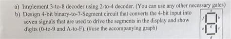 Solved A Implement 3 To 8 Decoder Using 2 To 4 Decoder Chegg Com