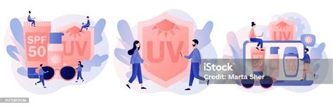 자외선 차단 개념 튜브와 자외선 차단제 크림 로션 젤 병 Spf 수준이 다른 제품 현대 평면 만화 스타일입니다 흰색 배경에 벡터 그림 개념에 대한 스톡 벡터 아트 및 기타